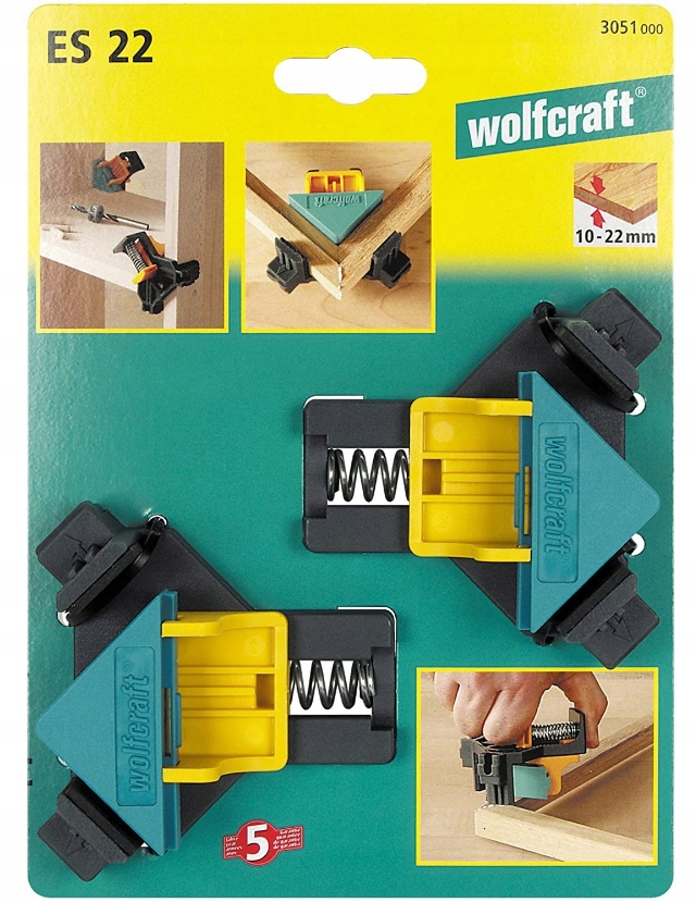 WOLFCRAFT ŚCISK ZACISK KĄTOWY NAROŻNY ZESTAW 2 szt - 12463181087 - oficjalne archiwum Allegro