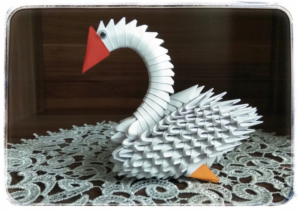 Origami 3D modułowe łabędź HIT! PREZENT! - 9011661505 - oficjalne ...