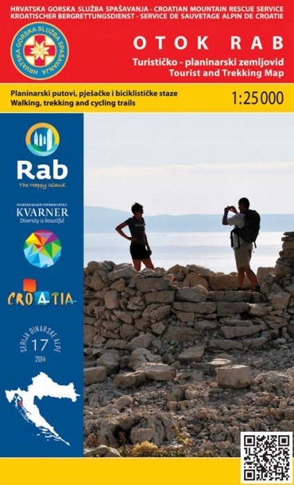Otok Rab (wyspa Rab) mapa HGSS - 13757205150 - oficjalne archiwum Allegro