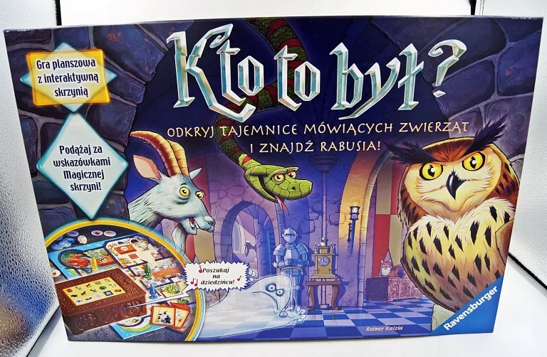 GRA PLANSZOWA Z INTERAKTYWNĄ SKRZYNIĄ KTO TO BYŁ - 12807524386 ...