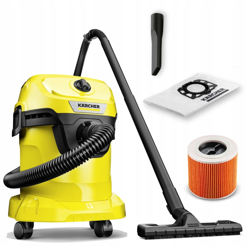 Odkurzacz Karcher mocny bezworkowy WD 3 długi kabel wydajny energooszczędny - 15479238973 ...
