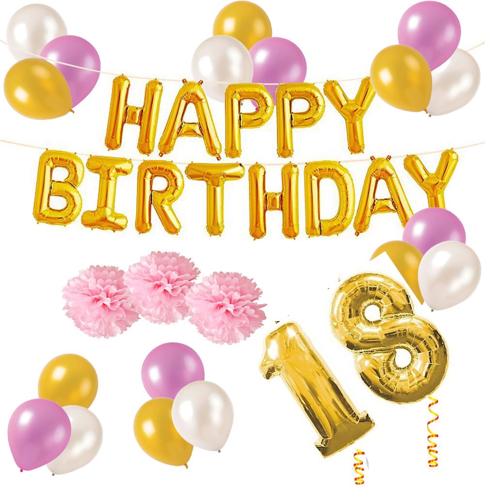 BALONY ZESTAW CYFRY 18 URODZINY OSIEMNASTKA ZŁOTE - 7229366338 - oficjalne archiwum Allegro