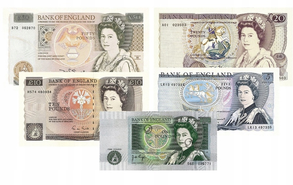 BANKNOTY -ANGLIA- FUNTY-5 SZTUK 1970-1988- KOPIE -LA02 - 15135895029 ...