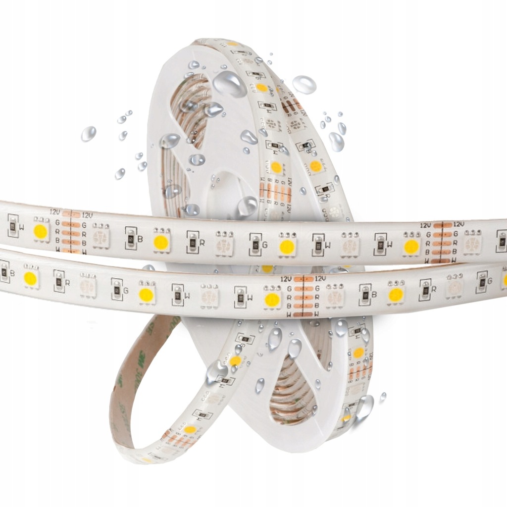 TAŚMA LED RGB WW RGBWW 5050 5m 12V IP63 72W EL - 11625421787 ...