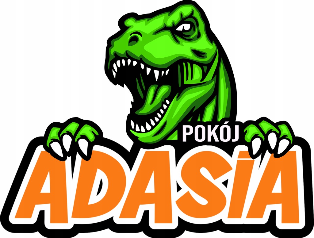 Tabliczka na Drzwi Pokój Adasia Dinozaur dziecka - 13684046099 - oficjalne archiwum Allegro