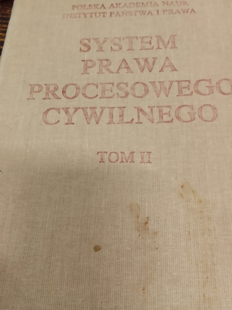 SYSTEM PRAWA PROCESOWEGO CYWILNEGO TOM II - 12762674014 - oficjalne archiwum Allegro