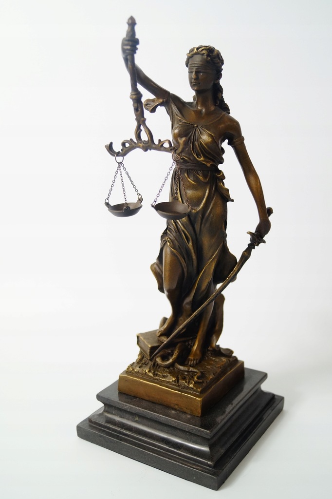 RZEŹBA Z BRĄZU FIGURA TEMIDA BOGINI ADWOKAT SĄD - 13017622722 - oficjalne archiwum Allegro