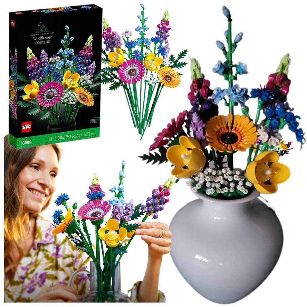 LEGO BUKIET Z POLNYCH KWIATÓW klocki PREZENT - 13338908123 - oficjalne ...