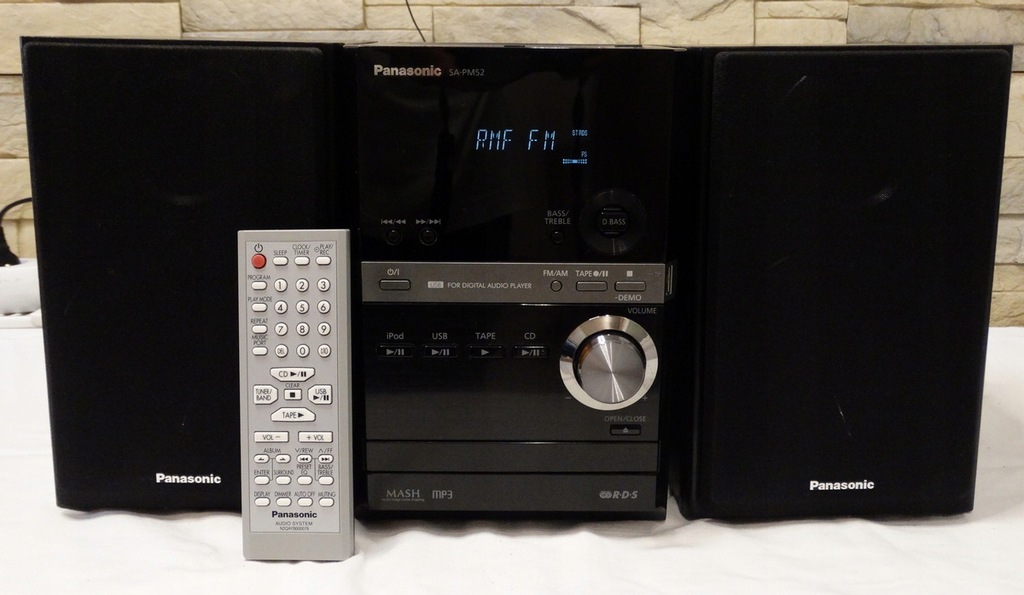 MINI WIEŻA PANASONIC SA-PM52+KOLUMNY+PILOT Z Mp3 - 14663793956 - oficjalne archiwum Allegro