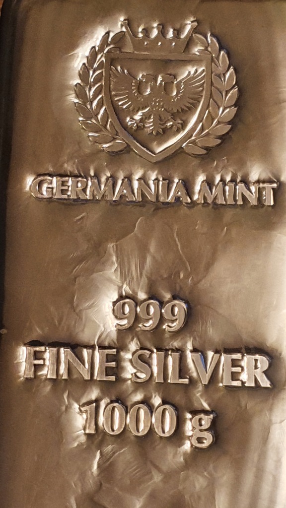 1KG Sztabka srebra 999 German Mint 1000g od 1zł - 12647118592 ...