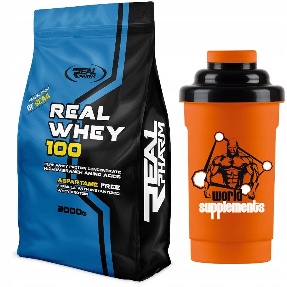 REAL PHARM REAL WHEY 2000G BIAŁKO PROTEIN ODŻYWKA - 10805975051 ...