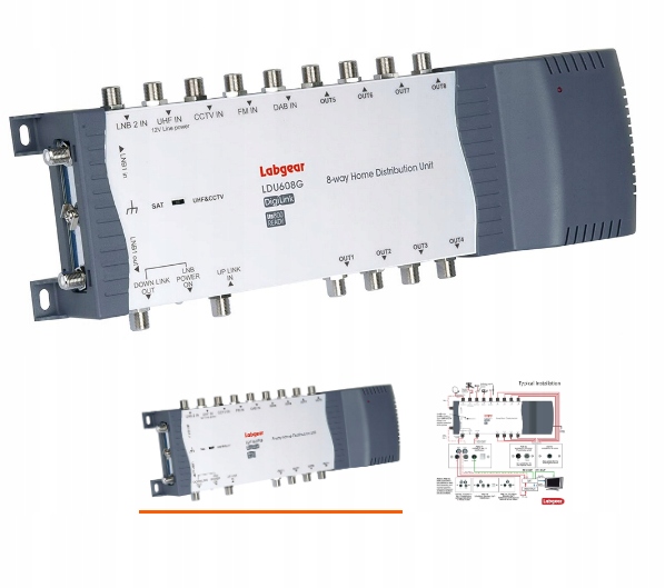 Wzmacniacz dystrybucyjny domowy Labgear LDU608G - 12676202002 ...