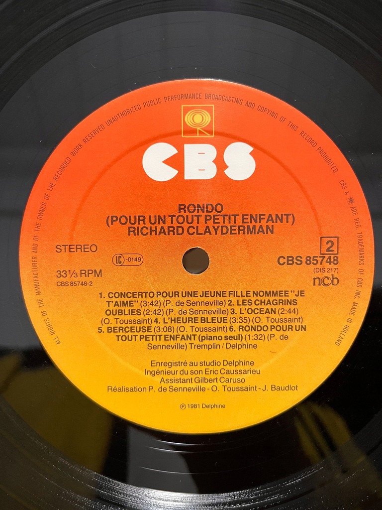 Купить Ричард Клайдерман - Rondo Pour Un Tout Petit 1981: отзывы, фото и характеристики на Aredi ...
