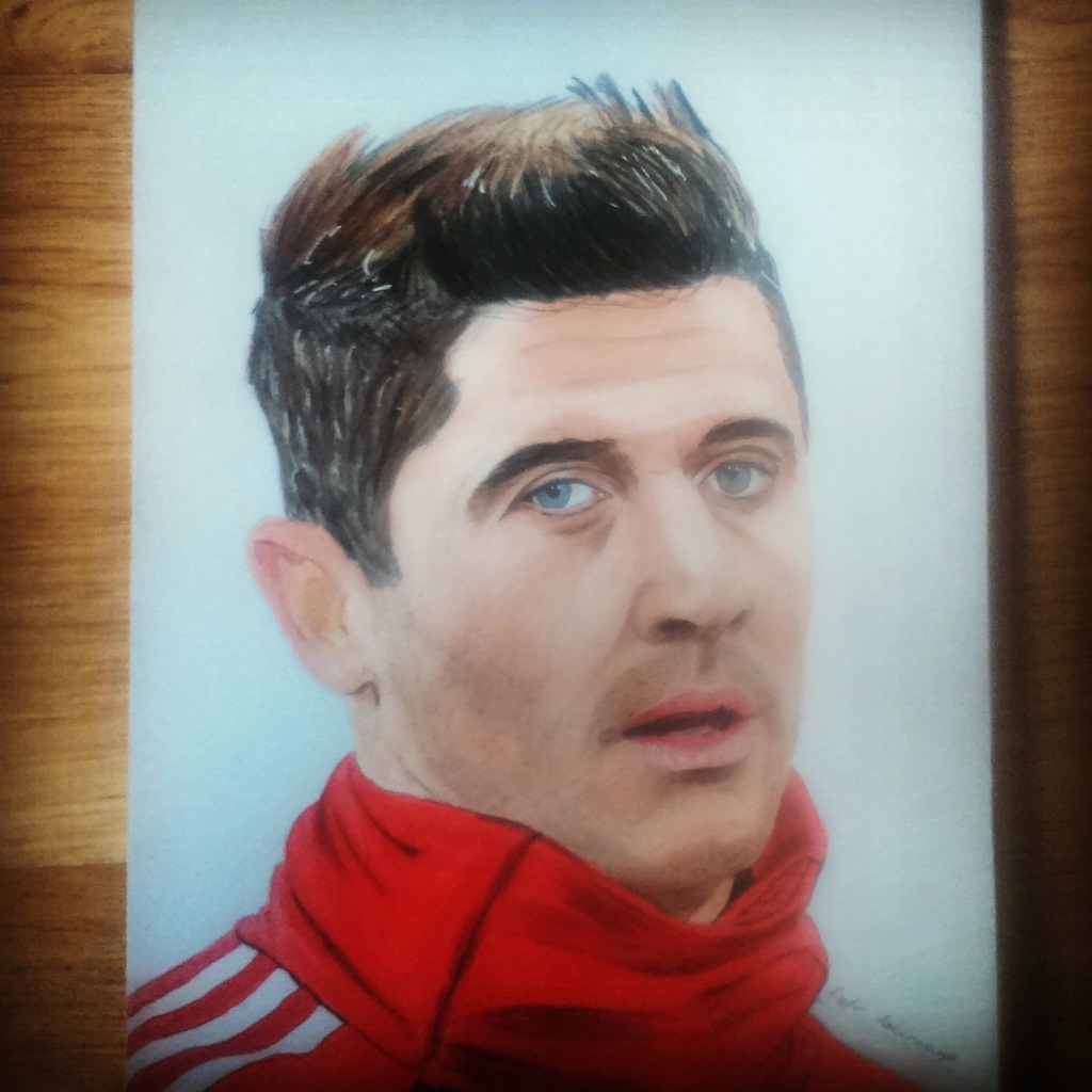 Robert Lewandowski - Portret (rysunek) dla fanów. - 8106983886 ...