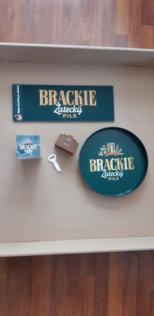 Brackie zestaw Taca mata otwieracz podkładki piwo - 14183274832 - oficjalne archiwum Allegro