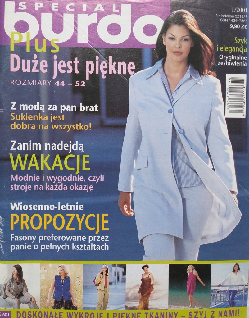 Burda Duże jest piękne 1 / 2001 Wykroje - 13357058385 - oficjalne archiwum Allegro