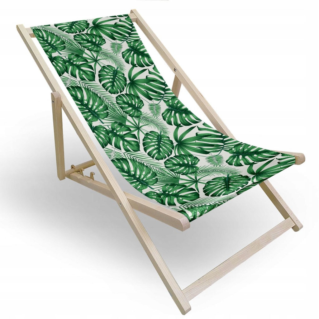 Składany LEŻAK drewniany PLAŻOWY OGRODOWY D434-100 - 9315204236 ...