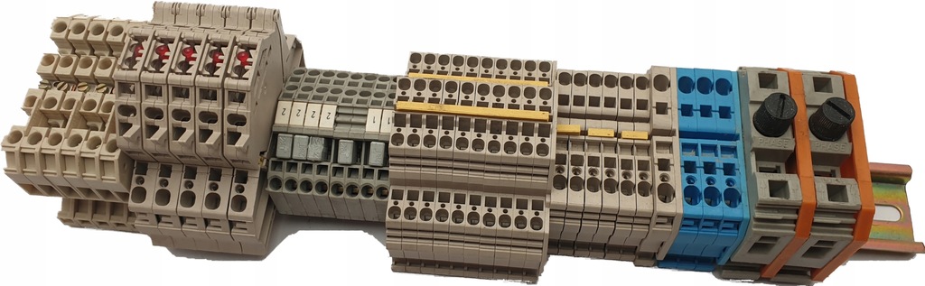 zugi złączki szynowe WEIDMULLER WAGO mix - 41szt. - 13457714249 ...