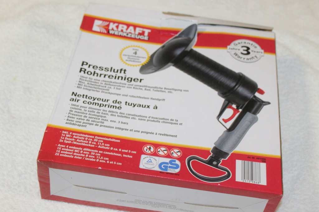 PISTOLET DO UDRAŻNIANIA RUR - 14464415818 - oficjalne archiwum Allegro