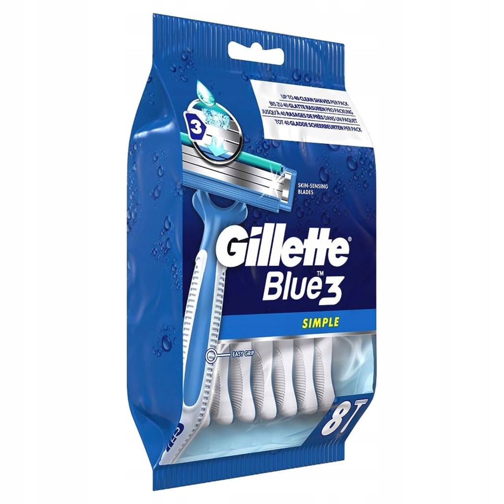 Gillette blue 3 simple zestaw 8 sztuk - 14135730549 - oficjalne ...