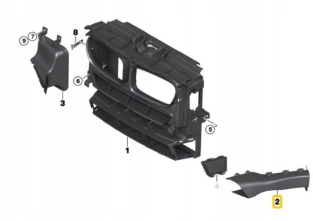 BMW X5 F15 X6 F16 chlodzenia tarcz kanal powiet M - 11824325780 ...