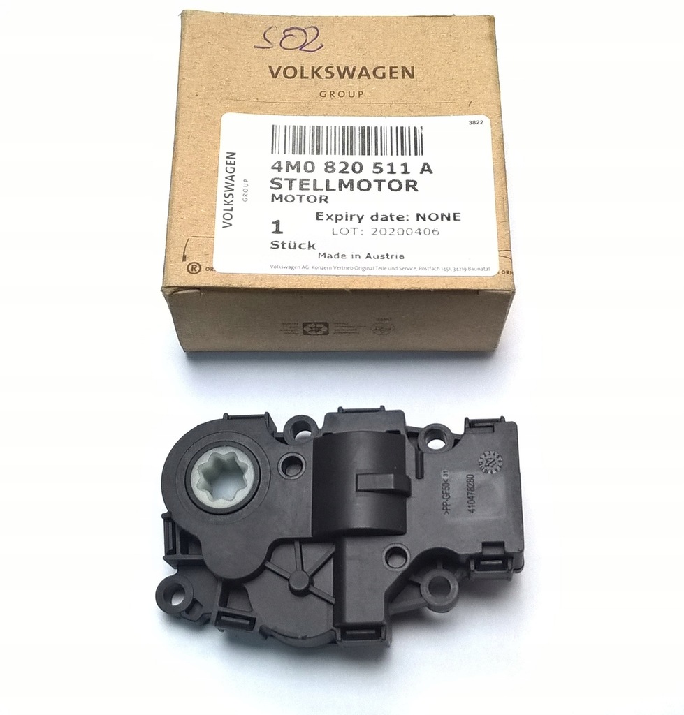 VW AUDI SKODA SEAT SILNICZEK KLAP NAGRZEWNICY OE 4M0820511A ...
