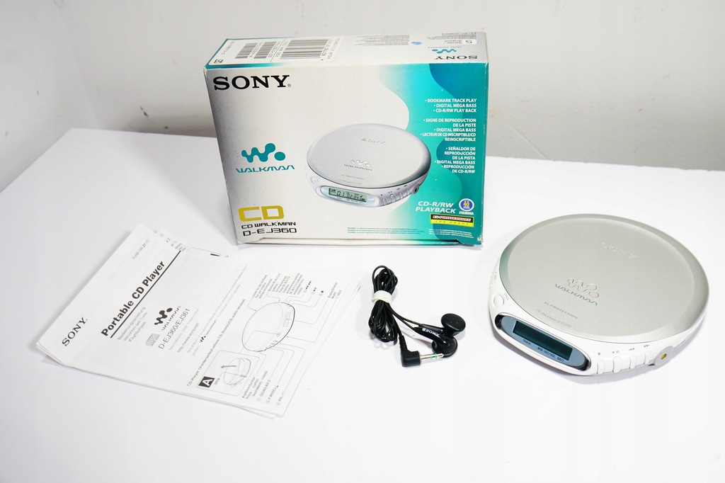 Retro Discman Sony Walkman CD D-EJ360 Pudełko - 14282021620 - oficjalne ...