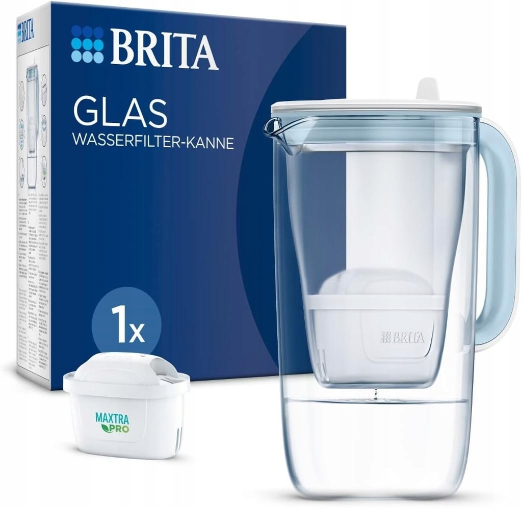 Szklany dzbanek filtrujący do wody+ 1 wkład BRITA 2,5 l - 14669546795 ...