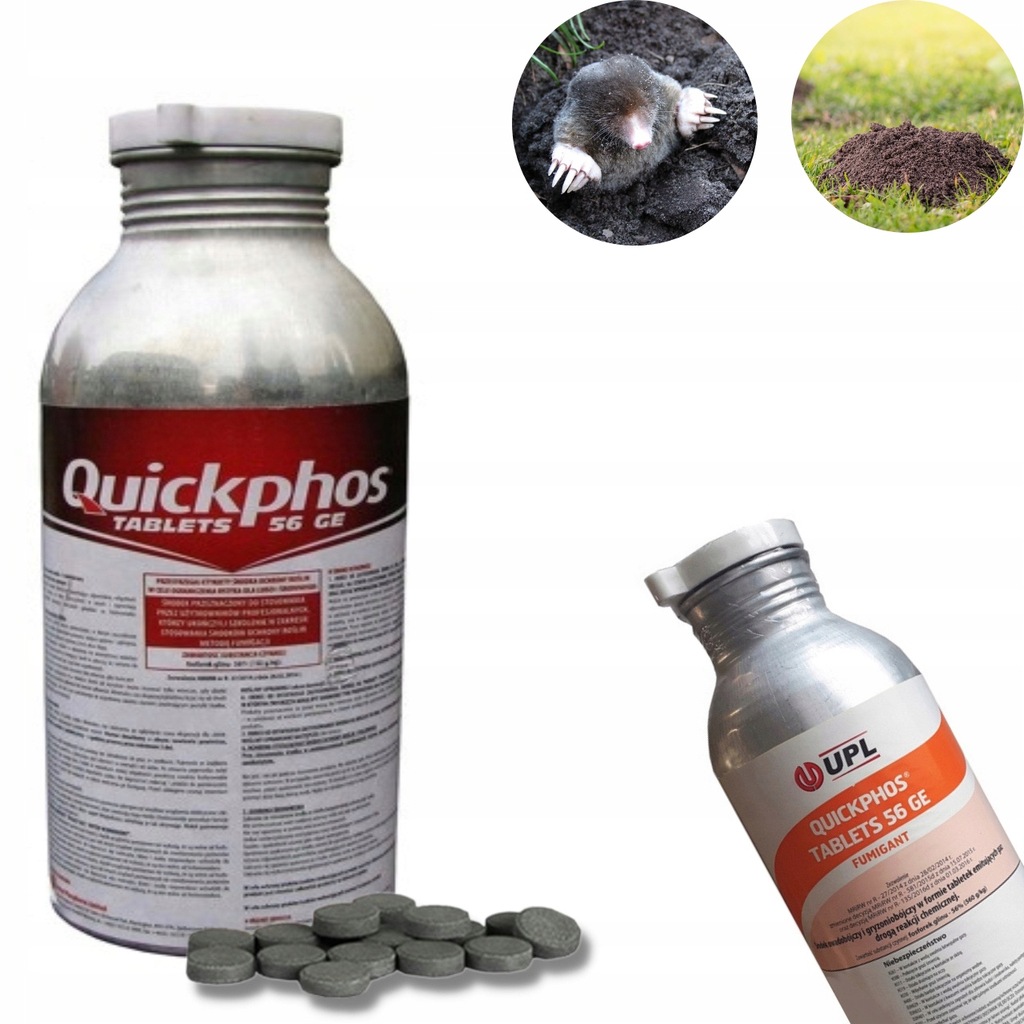 QUICKPHOS 56 GE TABLETKI GAZ TRUCIZNA NA KRETY 1kg - 13282492263 ...