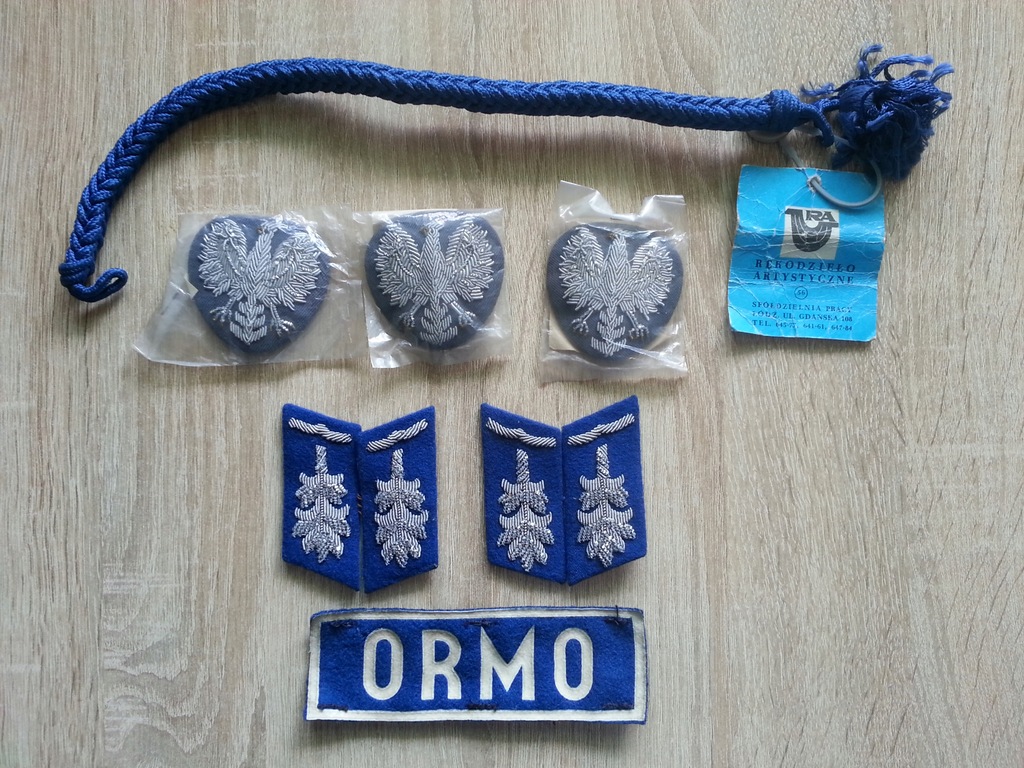 ZESTAW - MILICJA -ORZEŁKI, NASZYWKI, SZNUR + ORMO - 14269763720 ...