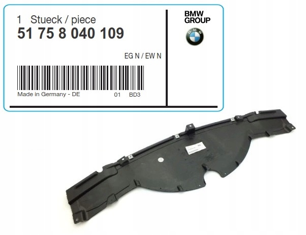 nowy OE adapter osłona silnika BMW ///M E90 z ASO - 13362974323 ...