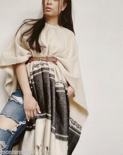 PŁASZCZ ZARA PONCZO NARZUTKA AZTEC PLED *M* - 10031659594 - oficjalne ...