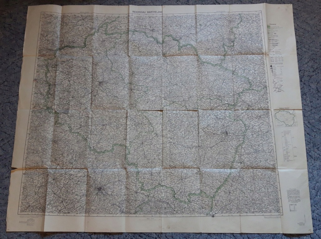 Mapa Reichsgau Wartheland Kraj Warty 1941r - 11974349630 - oficjalne ...