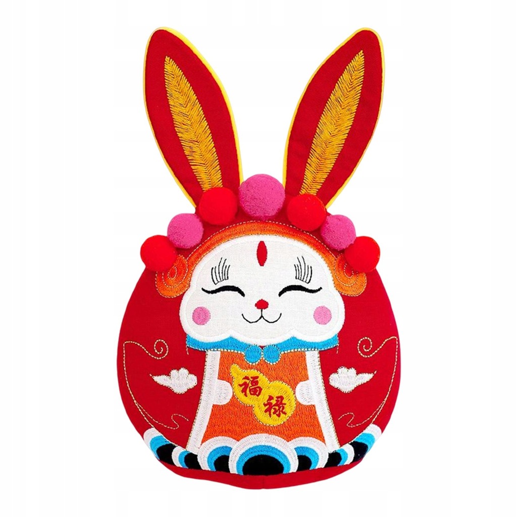 Cute Chinese Rabbit Toy, Bunny Figurine, Stuffed - 12953850807 ...
