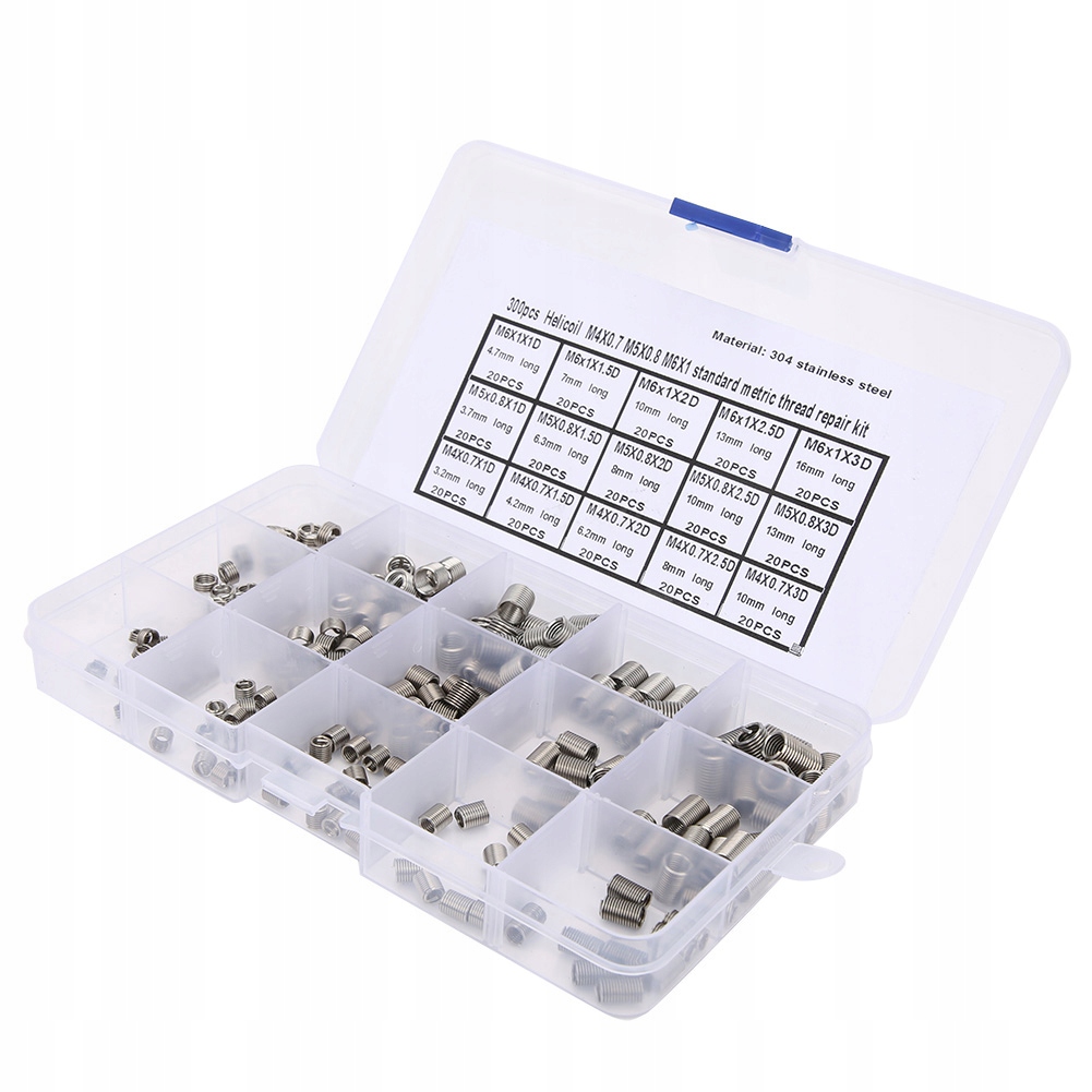 300X TULEJA GWINTOWANA ZESTAW DO NAPRAWY GWINTÓW - 12457737681 - oficjalne archiwum Allegro