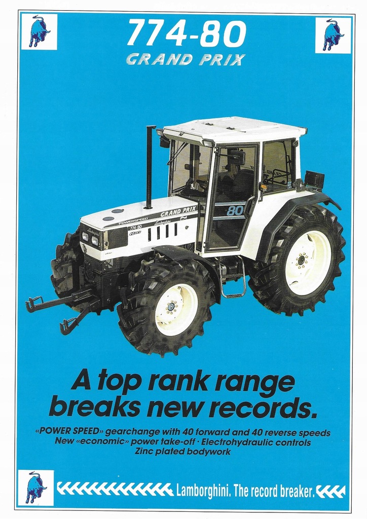 Ciągnik Lamborghini 774-80 folder prospekt 1989 - 13396024395 - oficjalne archiwum Allegro