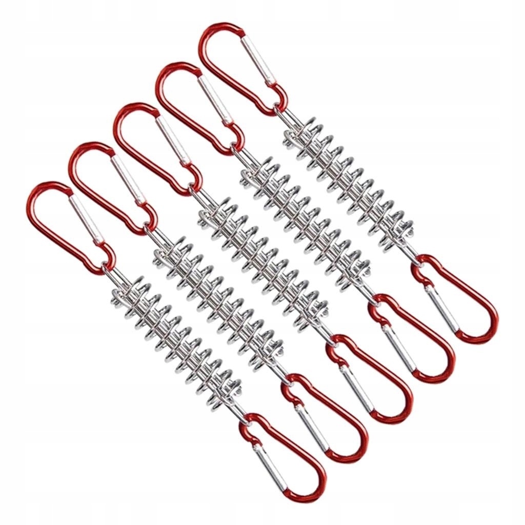 5x Tent Spring Buckle Windproof Rope Tensioner Red - 13638761099 - oficjalne archiwum Allegro