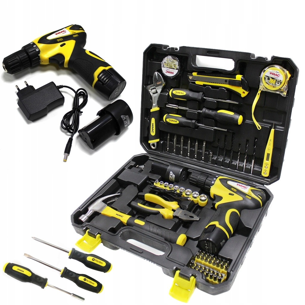 Zestaw narzędzi z wkrętarką 12v 68el walizka - 13487097345 - oficjalne ...