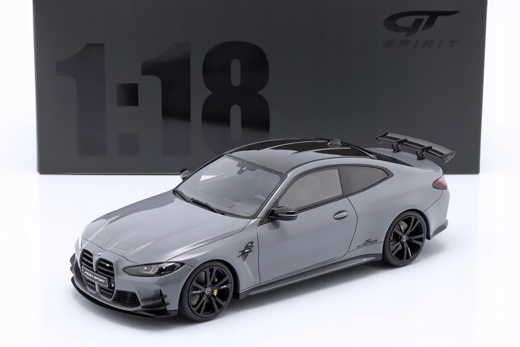 GT SPIRIT BMW M4 COUPE (G82) by AC SCHNITZER 2022 Nardo Grey 1:18 ...