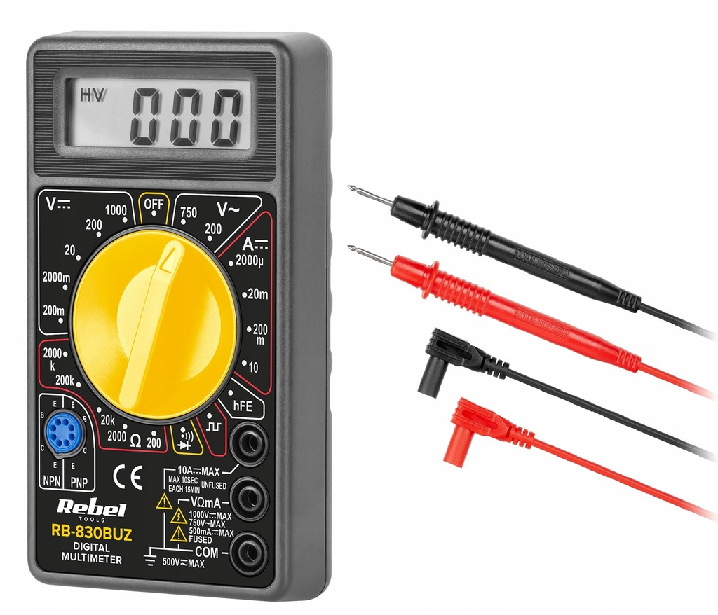 MIERNIK PRĄDU CYFROWY UNIWERSALNY MULTIMETR 830BUZ - 10702775966 - oficjalne archiwum Allegro