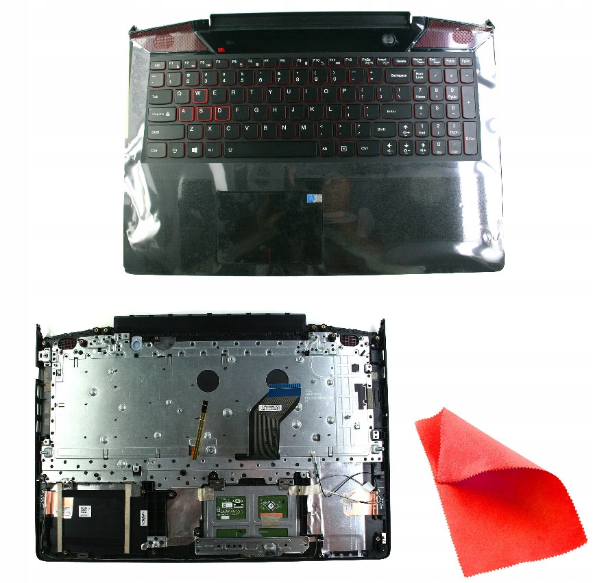 OBUDOWA PALMREST +KLAWIATURA LENOVO Y700-15ISK Y700- 15ACZ PODŚWIETLANA - 14249446268 ...