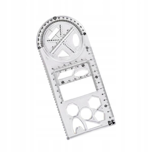 pack Geometric Ruler Craft Drawing Rulers for Designing Sketching 2 Pcs ...