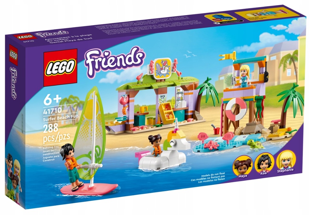 Klocki LEGO Friends 41710 Plaża Surferów Deska 6+ - 12894170424 ...