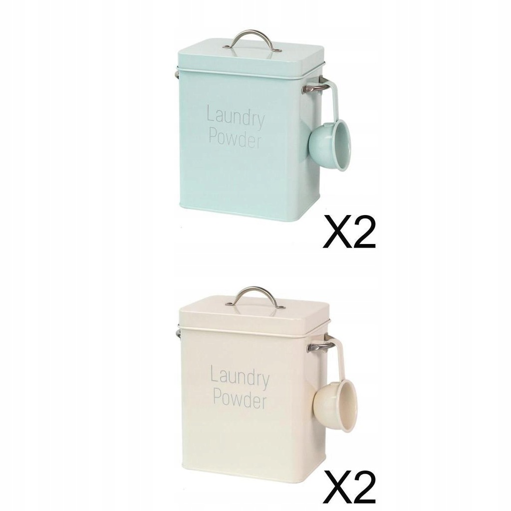 4 Pieces Laundry Powder Storage Tin Box Large Rice - 13662089241 ...