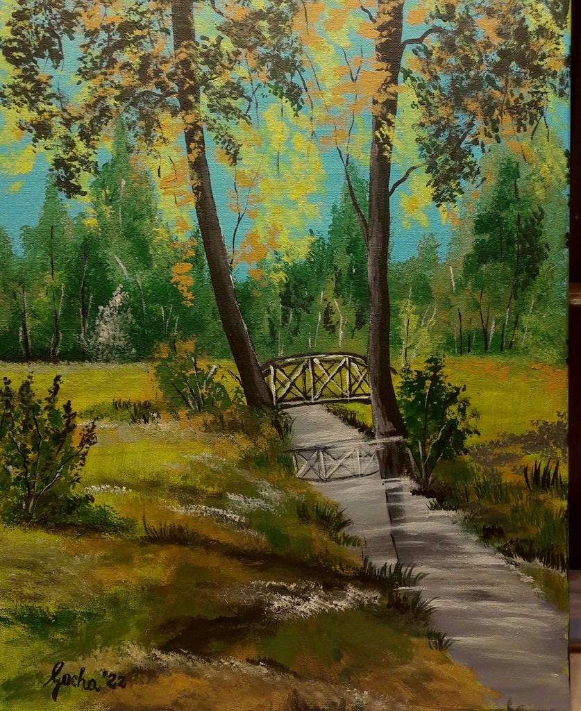 WIOSNA NAD RZEKĄ, obraz olejny,Galeria Gochy - 12940935358 - oficjalne ...