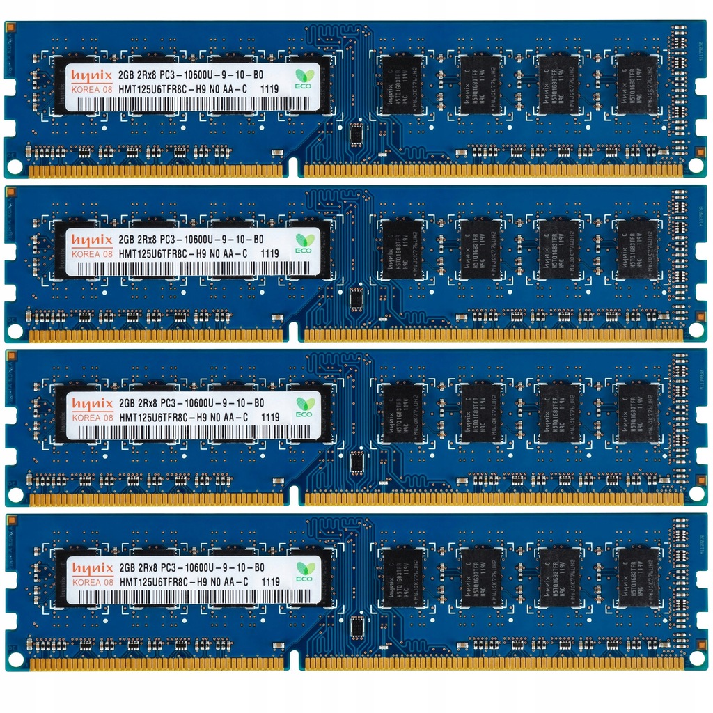 PAMIĘĆ HYNIX 8GB (4x2GB) DDR3 PC3-10600U DIMM PC - 13854728711 ...