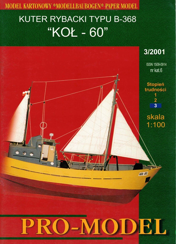 PRO-MODEL 3/01 kuter rybacki KOŁ - 60 1:100 - 15384375912 - oficjalne archiwum Allegro
