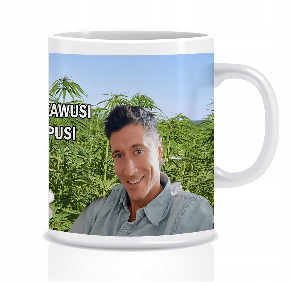 Kubek z grafiką Robert Lewandowski (smacznej kawus - 12360873441 - oficjalne archiwum Allegro