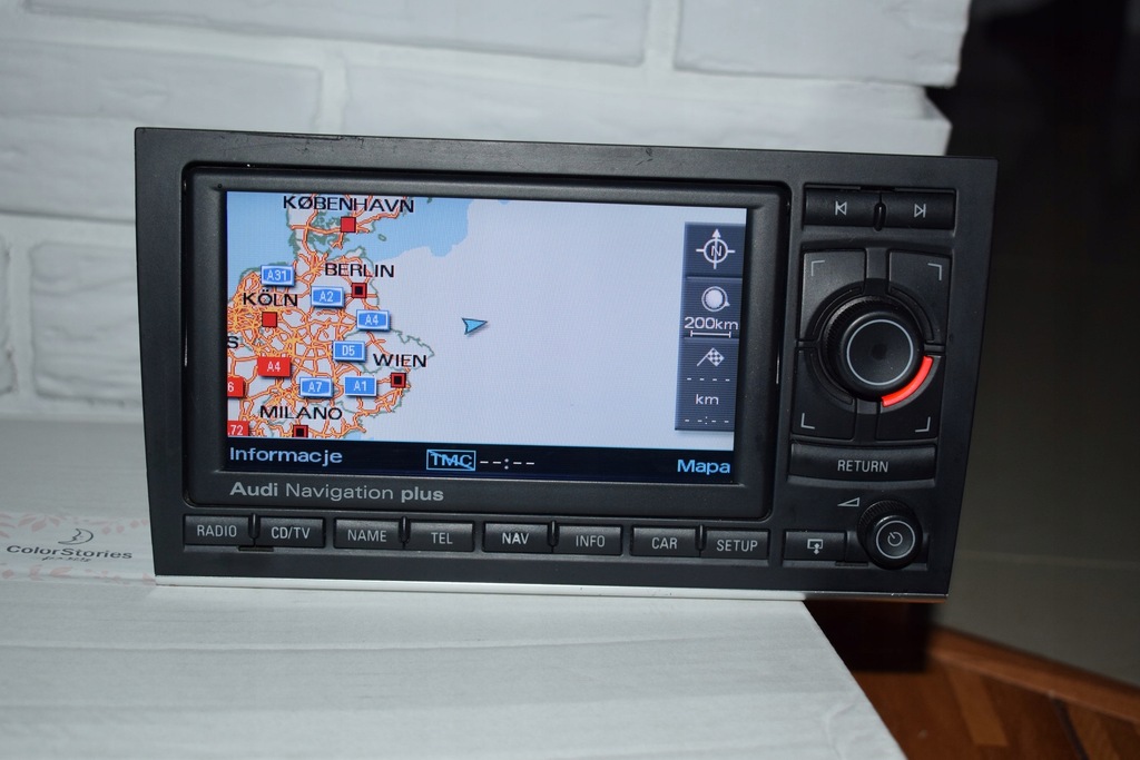 Audi A4 B7 RNS-E radio nawigacja 2DIN navi plus PL - 12865180498 - oficjalne archiwum Allegro