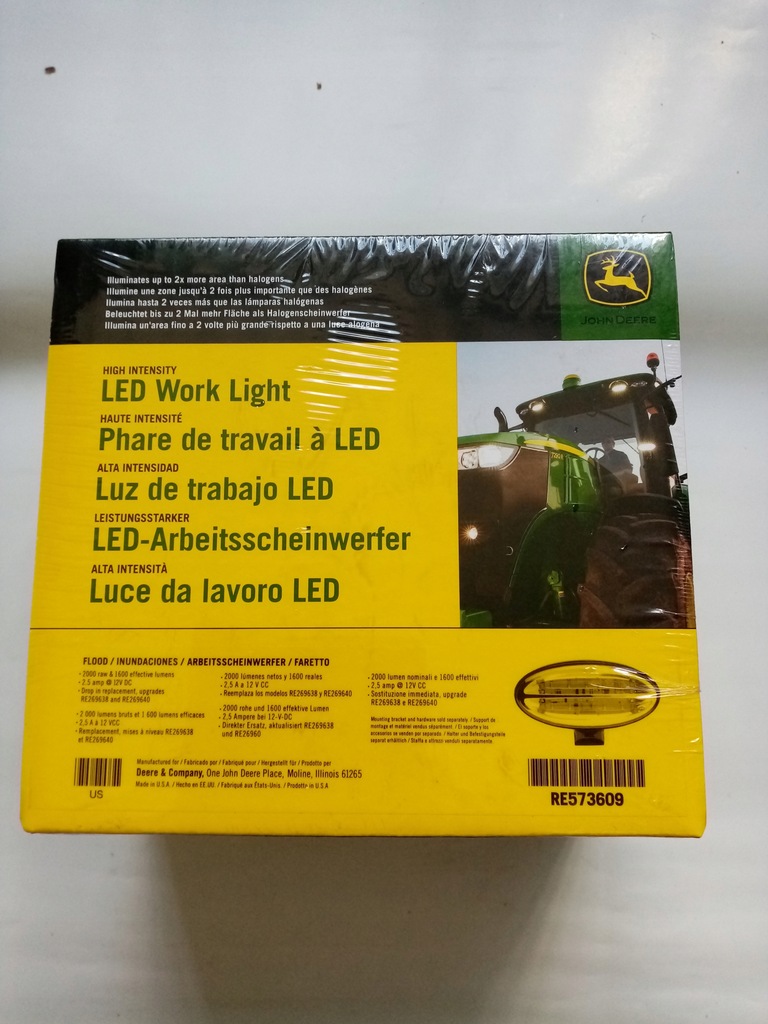 LAMPA JOHN DEERE RE573609 - 10748392999 - oficjalne archiwum Allegro